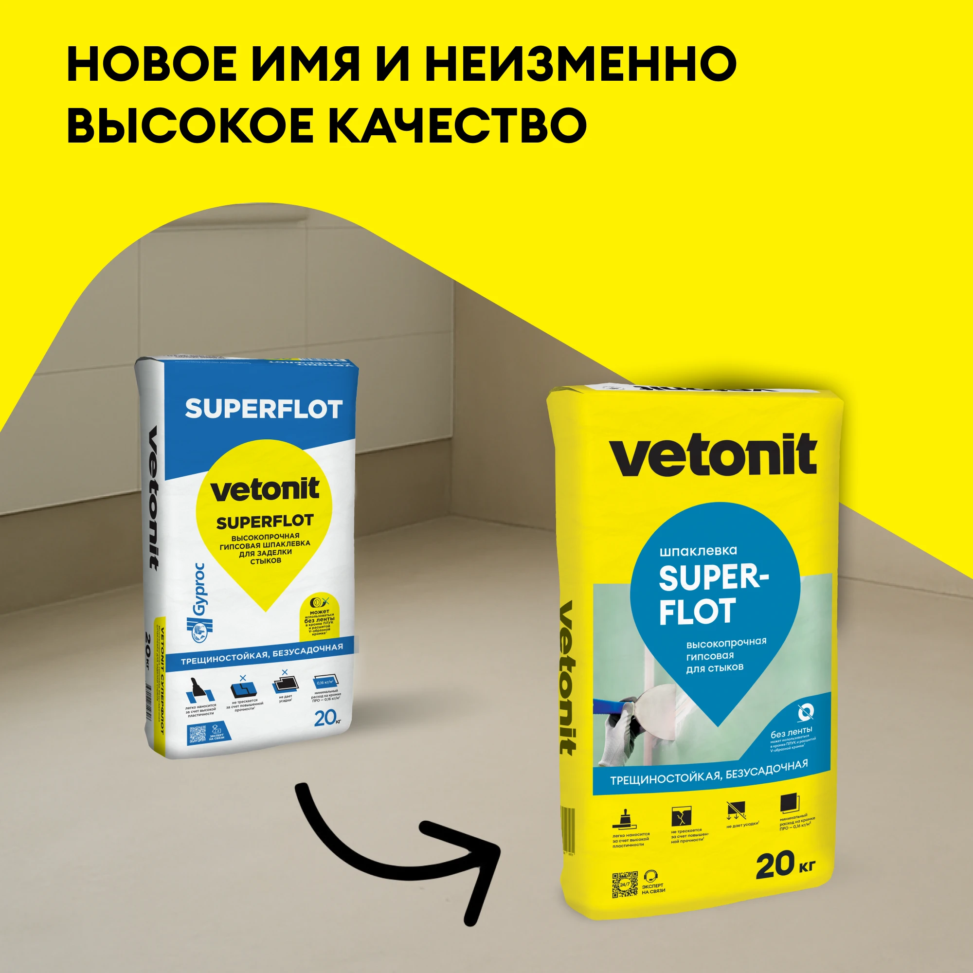 Гипсовая шпаклевка для стыков Vetonit SUPERFLOT 20 кг – купить от ...